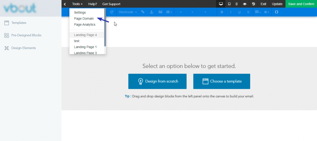 Classic Landing Pages Whitelabel Domains – VBOUT Help Center