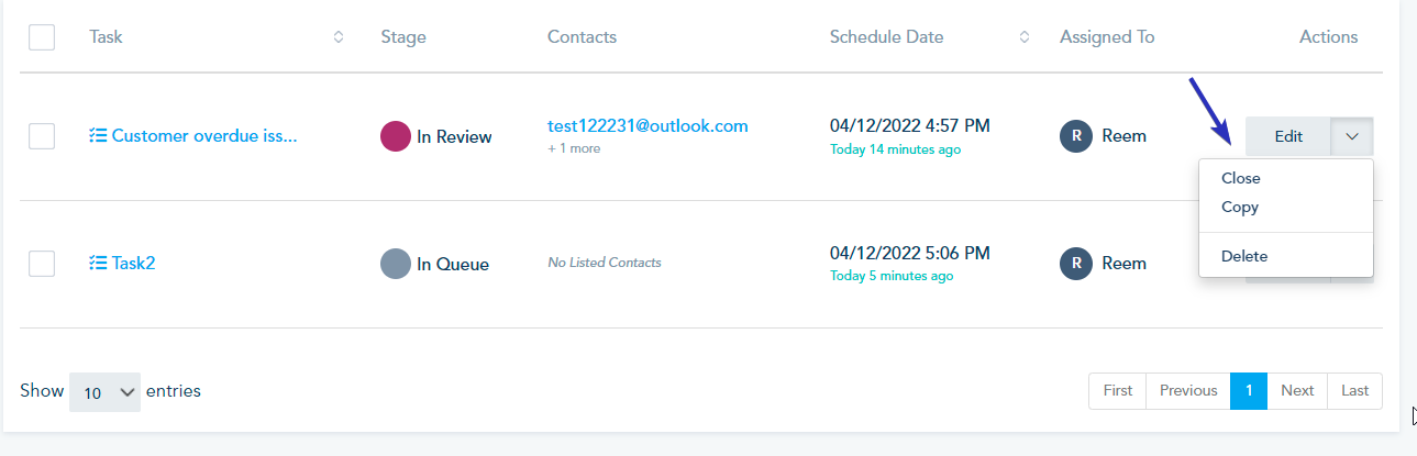 Task views and filters – VBOUT Help Center