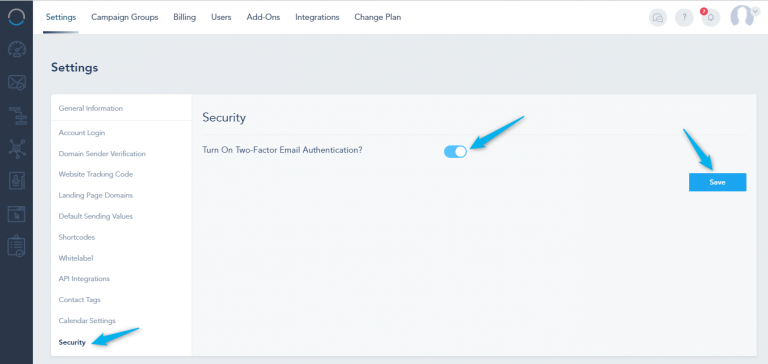 Activate Two-Factor email authentication – VBOUT Help Center