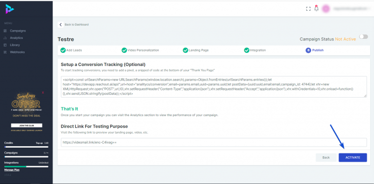 How to send emails using Reachout personalized video – VBOUT Help Center